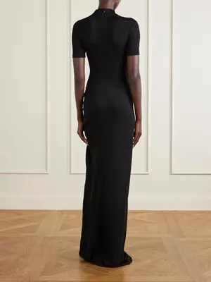 Christopher Esber Fusion Ruched Jersey Maxi Dress