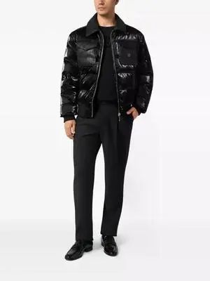 Philipp Plein Croc-effect Insert Puffer Jacket