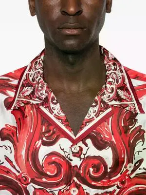 Dolce & Gabbana Majolica-print Silk Twill Hawaii Shirt
