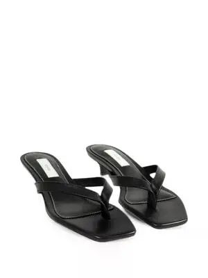 TOTEME Leather Heeled Flip Flops