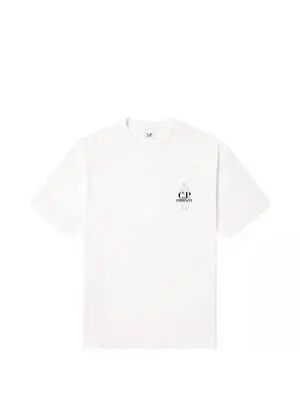 C.P. COMPANY 30/1 Jersey Short Sleeve Comfort Logo T-shirt - White