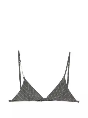 DONDUP Pinstripe-pattern Chain-link Top - Grey