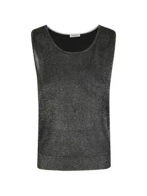 ROBERTO COLLINA Metallic-effect Scoop-neck Top