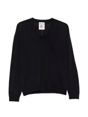 SEMICOUTURE V-neck Wool Sweater - Blue
