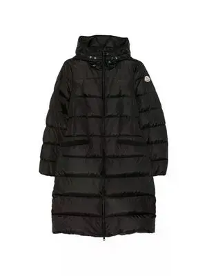 Moncler Quilted Hooded Coat - Black