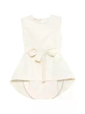 MOUTAKI Sleeveless Round-neck Blouse - Neutrals