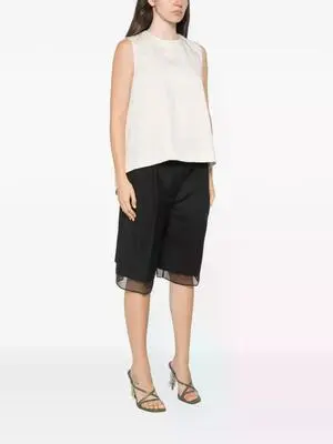 MOUTAKI Sleeveless Round-neck Blouse