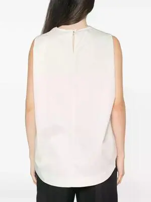 MOUTAKI Sleeveless Round Neck Blouse