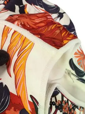 Hermès Floral-print Sleeveless Silk Tank Top