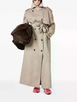 Giuseppe Di Morabito Double-breasted Belted Coat - Neutrals
