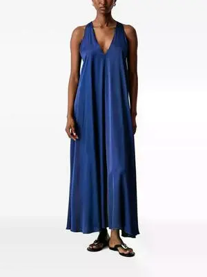 HAVEONE V-neck Racerback Maxi Dress - Blue