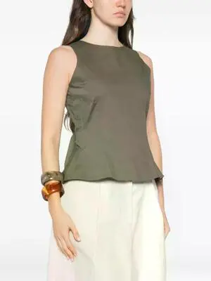 MOUTAKI Bow-detail Peplum Blouse
