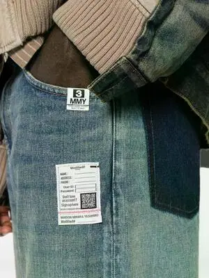 Mihara Yasuhiro Faded Patchwork Jeans