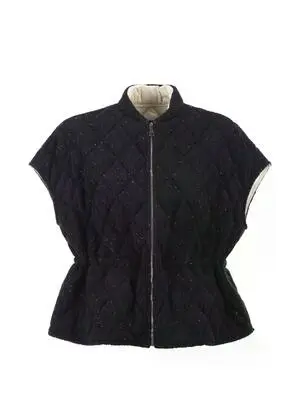 Fabiana Filippi Sequin-embellished Quilted Gilet - Blue