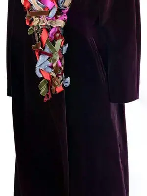 Moschino Ribbon-embellished Velvet Coat