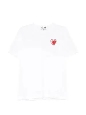 Comme Des Garçons Heart-detail T-shirt - White