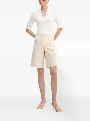 Joseph Ribkoff Button-detail Pocket-patch Shorts
