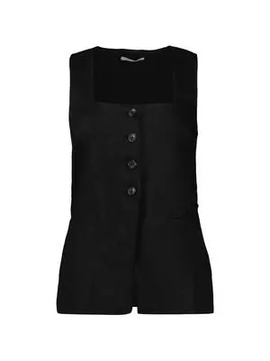 Faithfull The Brand Jackie Button-up Waistcoat - Black
