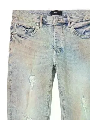 PURPLE BRAND Light Indigo Mud Distressed Jeans - Blue