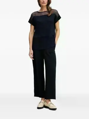 Joseph Ribkoff Crinkled-effect Drawstring Palazzo Pants - Blue