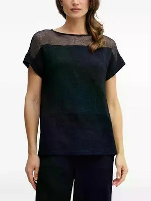 Joseph Ribkoff Mesh-panel Textured Top