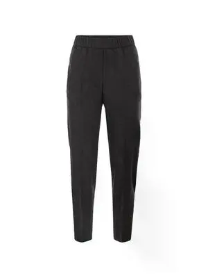 Peserico Tapered Elasticated-waistband Trousers - Grey