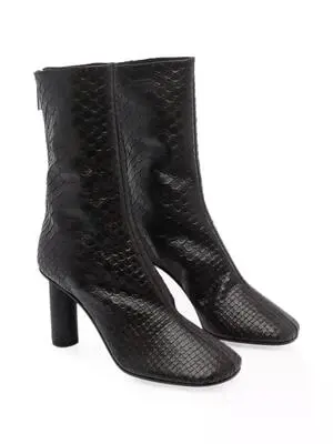 Paris Texas Python-effect Ankle Boots