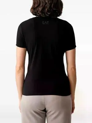 EA7 Rhinestone-embellished T-shirt - Black