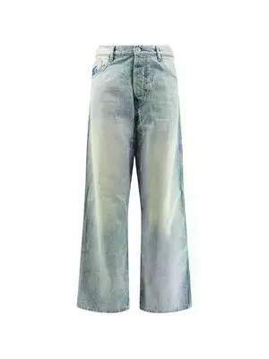 NUMERI Faded Straight-leg Jeans - Blue