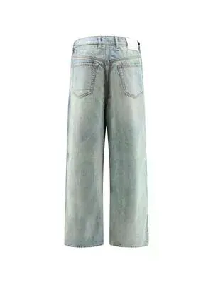 NUMERI Faded Straight-leg Jeans