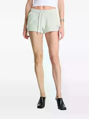 Sporty & Rich Rhinestone Embellished Track Shorts