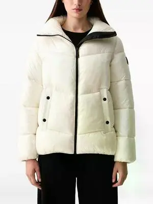 Dkny Quilted High-neck Jacket - White