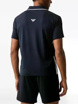 EA7 Logo-print Side-stripe Polo Shirt