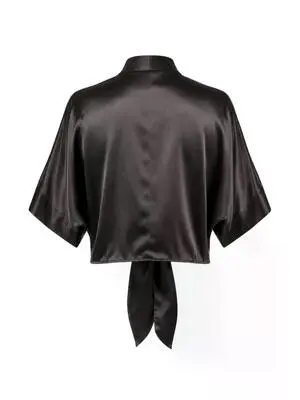 THE SEI Tie-front Dolman-sleeve Blouse