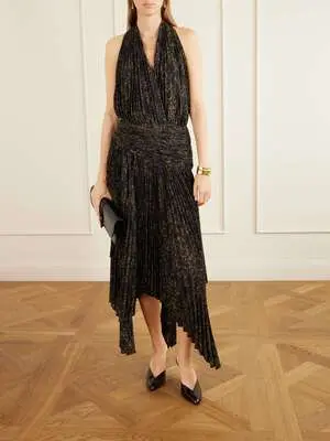 HERBERT LEVINE Textured-leather Pumps - Dark Brown