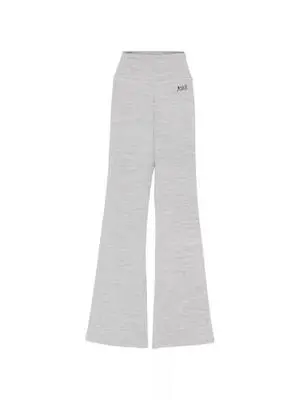 SPORTY & RICH Logo-print Flared Leggings - Grey