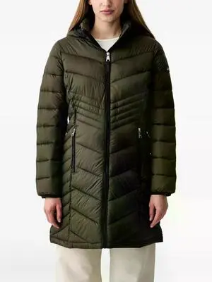 Dkny Quilted Hooded Jacket - Green