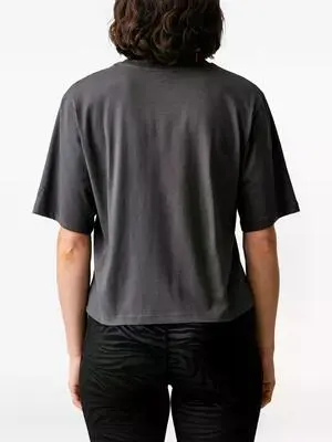 EA7 Embroidered Lotus Motif T-shirt