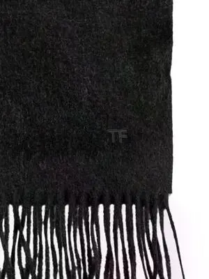 TOM FORD Fringed Cashmere Scarf - Black