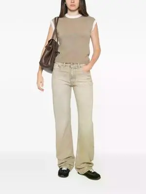 Eric Bompard Contrast Trim Short Sleeve Vest - Neutrals