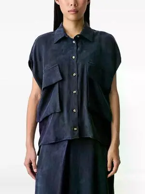 VICOLO Flap-pocket Shirt - Blue