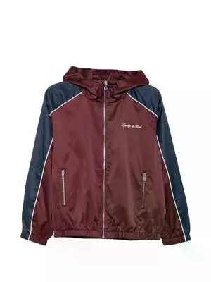 SPORTY & RICH Embroidered Hooded Jacket - Red