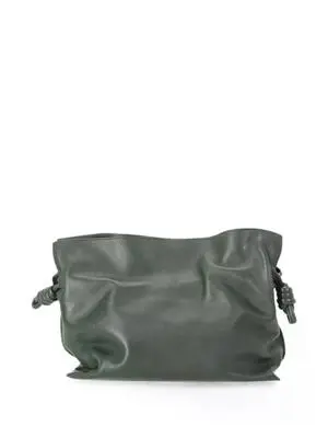 Loewe Flamenco Leather Clutch Bag - Green