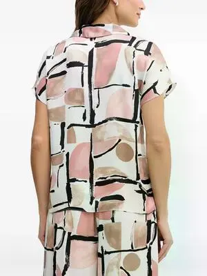 Joseph Ribkoff Abstract-print Short-sleeve Top