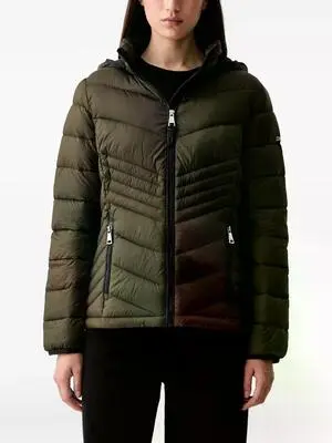 Dkny Hooded Quilted Jacket - Green