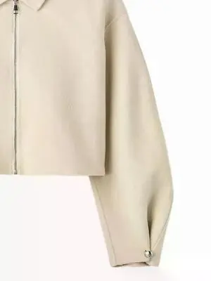 Soft Goat Zip-up Cropped Jacket