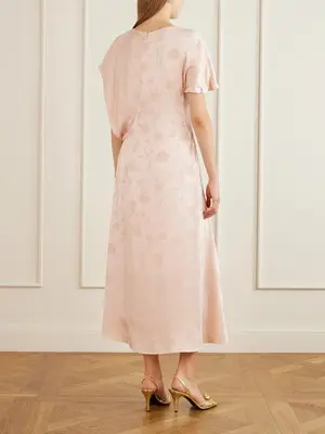 Erdem Floral Jacquard Crepon Midi Dress