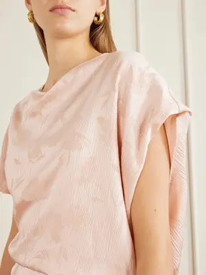 Erdem Floral Jacquard Crepon Midi Dress