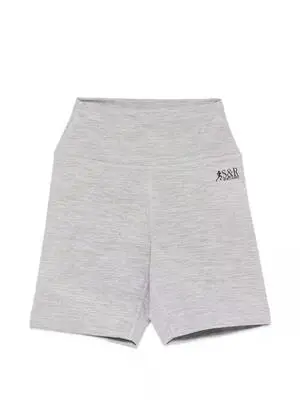 SPORTY & RICH Logo-print Cycling Shorts - Grey