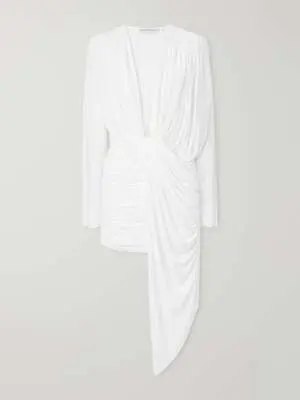Christopher Esber Ripple Draped Jersey Mini Dress